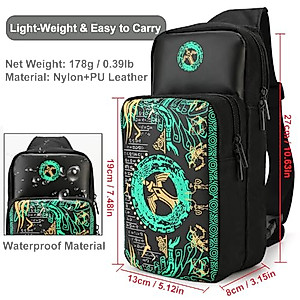 imeux Cute Travel Bag for Nintendo Switch, Lite, OLED, Steam Deck - Small Sling Portable Backpack Carrying Crossbody Shoulder Gaming Storage Case for NS Console Dock Joy-Cons Accessories