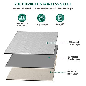 YITAHOME Stainless Steel Table with Drawer, 60" X 24" Work Table with Drawer, Metal Table Prep Table for Home Kitchen Restaurant Garage Warehouse