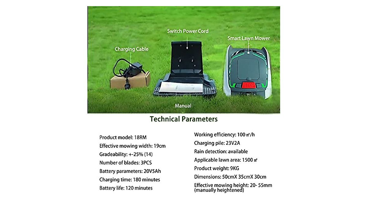 Smart App-Controlled Robotic Lawn Mower for Yards