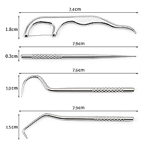 Toothpicks Pocket Set, Dental Floss Picks Kit Reusable, Stainless Steel Teeth Cleaning Tools, Flossers for Adults, Tooth Picker Oral Hygiene Travel (1 Set)