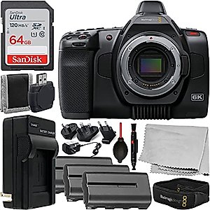 Wholesale Photo Ultimaxx Essential Accessory Bundle with Blackmagic Design Pocket Cinema Camera 6K G2. Includes: 64 Ultra Memory Card + 2X Seller Replacement Batteries + Cleaning Essentials + More.