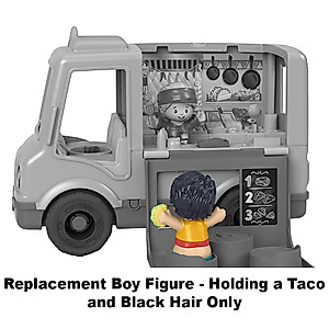 Replacement Part for Fisher-Price Little People Serve It Up Food Truck Playset - GTT73 ~ Replacement Boy Figure Holding a Taco ~ Black Hair