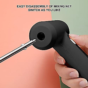 JOYKI Cordless Handheld Electric Mixer, USB Rechargeable Handheld Whisk, 3 speeds, for whisking and mixing cookies, cakes, batters, egg whites and soups, black