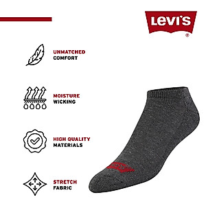 Levi's Mens Socks 10 Pairs Crew Low Cut No Show Quarter Ankle Socks for Men Premium Athletic Men's Socks Size 9-12
