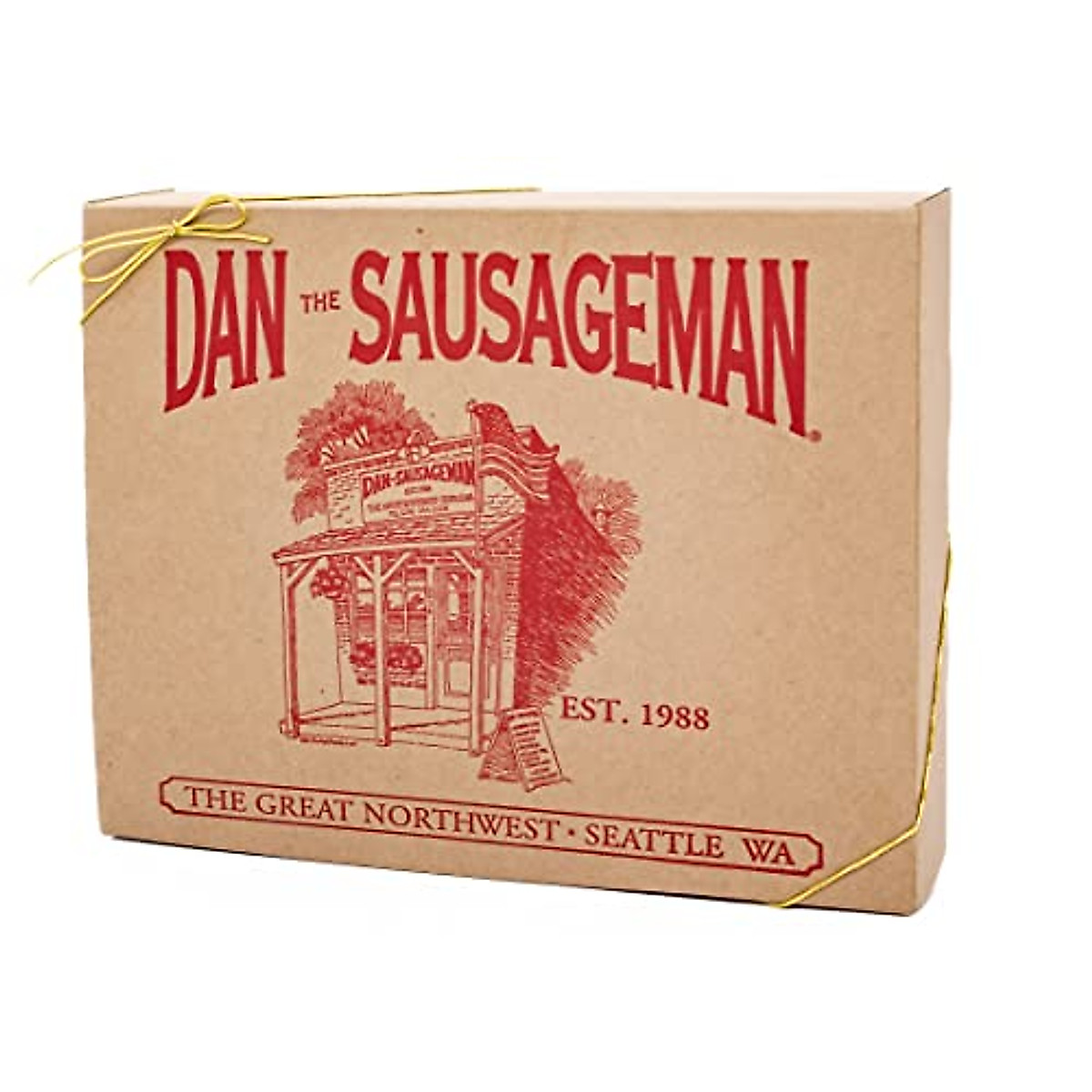 Dan the Sausageman’s Party Gift Basket Assortment Fresh Summer Sausage, Mustard and Cheese.