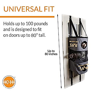 K&H PET PRODUCTS Hangin' Cat Condo Door Mounted Cat Furniture Cat Tree Classy Gray 3 Story