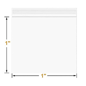 200 Pcs 1" x 1" Small Thick Heavy Duty Clear Reclosable Zip Poly Lock Bags Durable Seal Resealable Zipper Bags Jewelry Earrings Pill Zip Bag