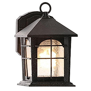 Brimfield Outdoor Aged Iron Wall Lantern