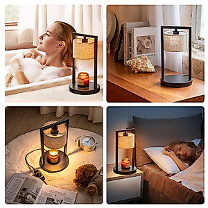 Dexnump Candle Warmer Lamp with 2 Bulbs, Electric Candle Warmer for Jar Candles, Fully Dimmable Lamp, Aromatic Candle Holders for Bedroom Home Living Room Decor, Gifts for Mom
