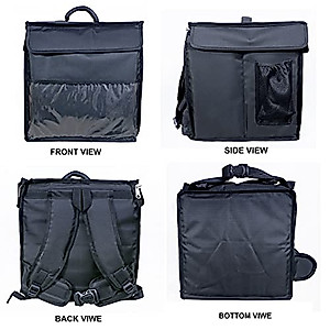 Ultrafine Popular Premium Size Bike pickup single Compartment Insulated Thermal Pizza/Food/Meal/Thalis/Lunch Boxes/Grocery Multipurpose Comfortable Carriage Delivery Backpack Bag, Black