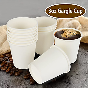 Yes!Fresh [500Count] 3oz Disposable Paper Cups,Hot/Cold Beverage Drinking Cup，Small Paper Cups for Bathroom and Mouthwash (3 oz, 500 Count, White)