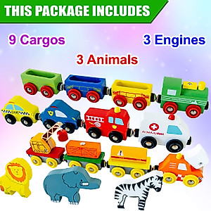 Double Suspension Bridge 12 - Wooden Toy Accessories for Kids Toddler Boys Girls - Compatible with Thomas Trains Railway, Brio Tracks, and Major Brands. 2X Red Bridges