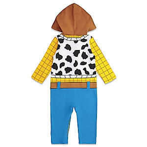 Pixar Toy Story Woody Toddler Boys Zip Up Coverall Blue/Yellow 2T