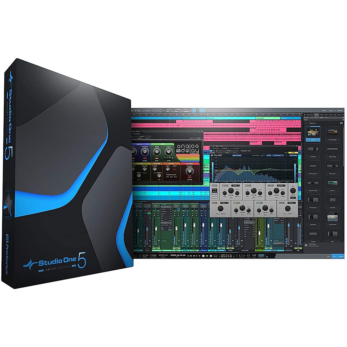 PreSonus Studio 26c 2x4 USB Type-C Audio/MIDI Interface and Studio One Artist Software kit with Condenser Microphone Shockmount, and XLR Cable