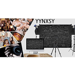 YYNXSY 7X5FT Black Brick Wall Background Photography Props Brick Birthday Party Decoration Background Photography Studio Decoration Background Room Decoration bannerYY-1