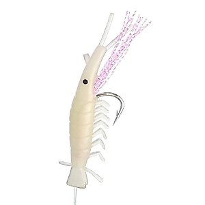 10 Packs Set OCEAN CAT Fishing Rigs with String Hooks Glow Fishing Beads High Carbon Hooks for Freshwater Saltwater Fishing Lures Bait Rig Tackle (Fishing Rig-01 Shrimp, 1/0-10 Packs)