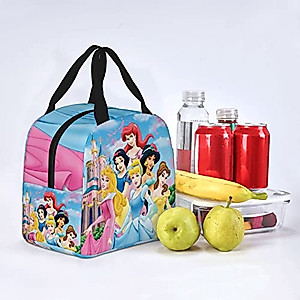 INIVERSITY Cartoon Lunch Box For Girls Kids School Lunch Bag Reusable Insulated Portable Leakproof Tote Bag High Capacity Cooler Bags For Women Picnic Travel Work