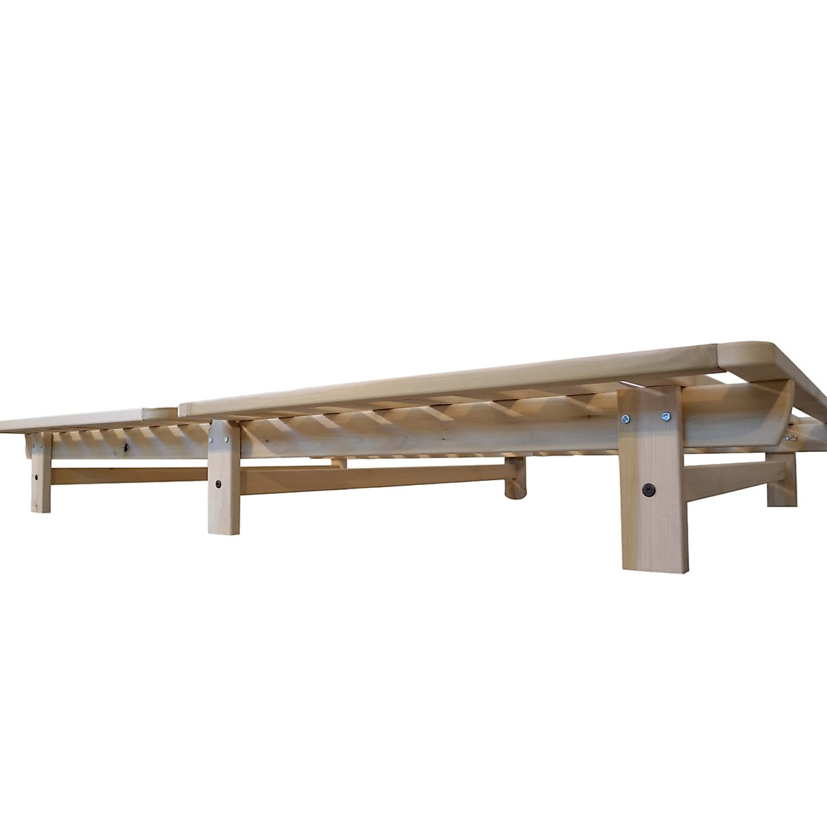 KD Frames Ekko Platform Bed - Queen Bed Frame - Unfinished Wood Bed Frame - Natural, Minimalist Bed - Floating Bed Design - Easy Assembly, No Box Spring Needed - Solid Wood Queen Platform Bed