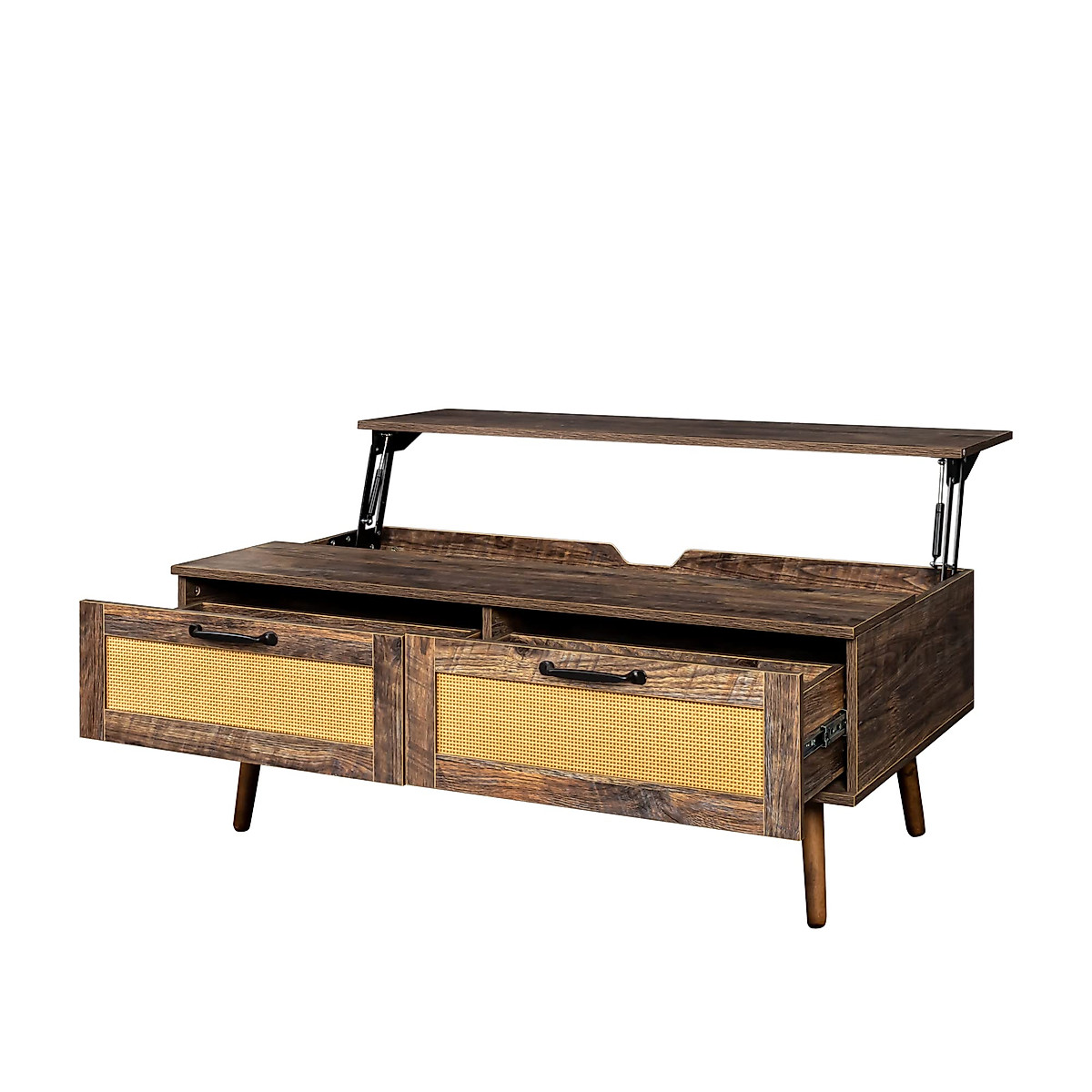 Lift Top Coffee Table with Storage, 47.24" Modern Center Table Lift Tabletop Table for Living Room, Coffee Table with Hidden Compartment Home Office 47.24" L x 23.62" W x 17.72" H