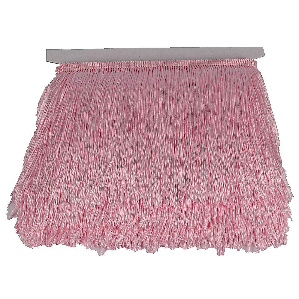 Heartwish268 Fringe Trim Lace Polyerter Fibre Tassel 6inch Wide 10 Yards Long for Clothes Accessories Latin Wedding Dress DIY Lamp Shade Decoration Black White Red(Baby Pink)