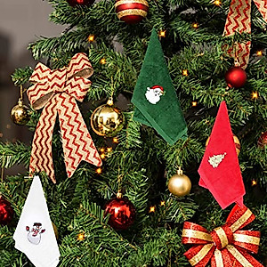 SamfuLoge Christmas Hand Towels, 6 Pack Decorative Dish Towels Pure Cotton Towels Christmas Kitchen Towels for Drying, Cleaning, Cooking & Baking, Embroidered Christmas Design Towels Gift Set