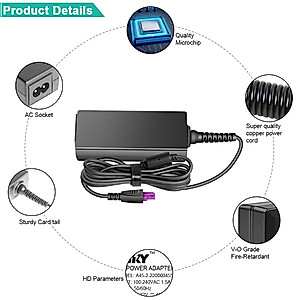 HKY 22V AC Adapter compatible with HP Printer 0957-2403 0957-2385 HP Deskjet 1010 1012 1510(not PSC 1510) 1512 1513 1514 1518 2515 2548 2540 2541 2542 2543 2544 2546 2546R 2548 2549 Power Supply Cord