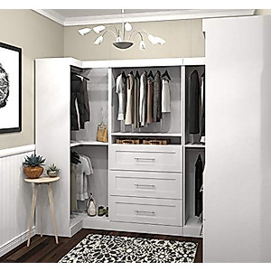 Bestar Pur Walk-in Closet Organizer Set in White, 161W