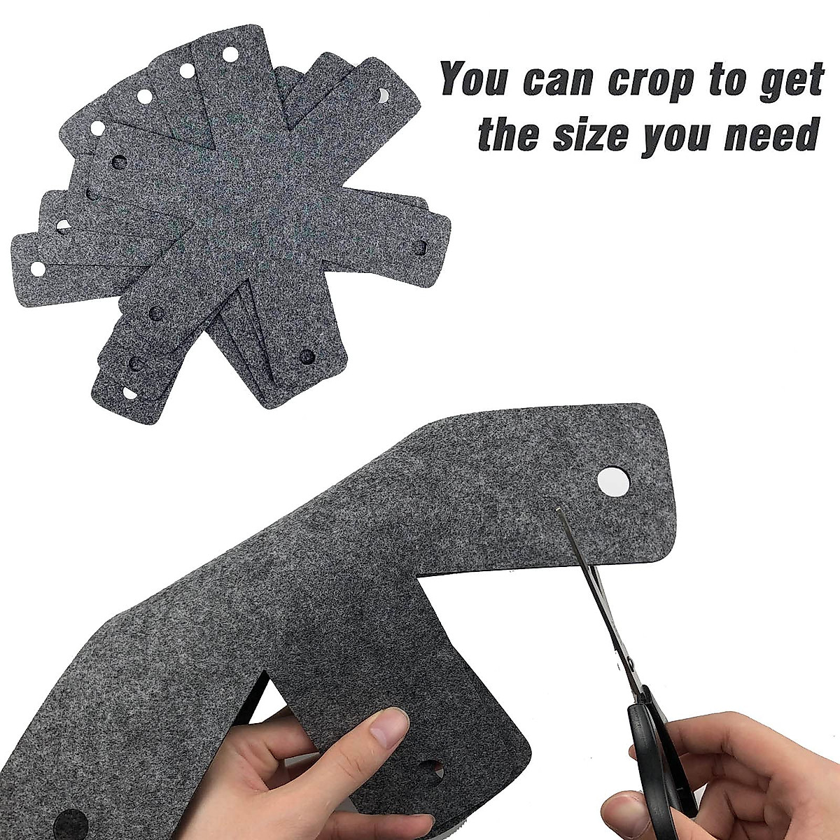 Pot and Pan Protectors, Set of 12 and 3 Different Size, Pot Dividers Pad to Prevent Scratching, Pans Separator and Protect Surfaces of Your Cookware (Grey)