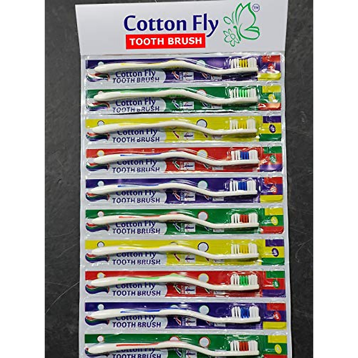 Cotton Fly Toothbrushes Classic Medium Soft Individually Wrapped (100)