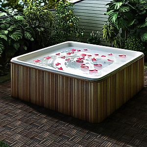 Interbuild Acacia Hardwood Interlocking Patio Deck Tiles, 12" × 12" (Pack of 10), Easy to Install Floor Tile for Both Indoor & Outdoor Use - Espresso