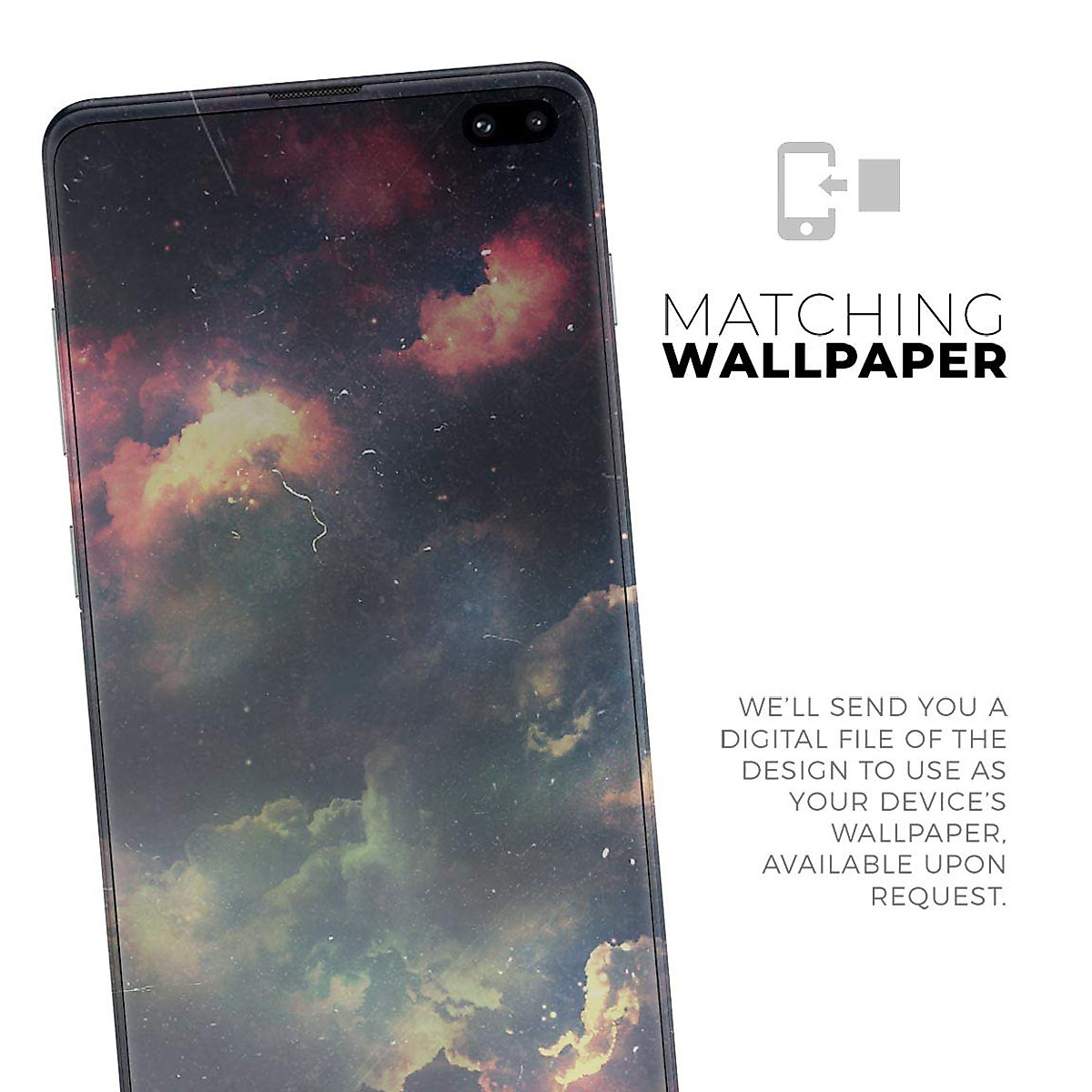 DesignSkinz Vintage Stormy Sky Protective Vinyl Decal Wrap Skin Cover Compatible with The Samsung Galaxy S20 (Screen Trim & Back Glass Skin)