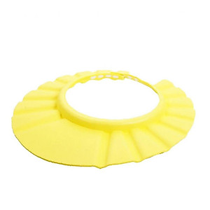 Baby Bath Cap Creative Shampoo Protective Hat and Ear Protection Adjustable Soft Bathing Shower Cap for Baby Baby Bath Hat Yellow
