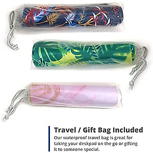 French Koko Large Mouse Pad Long Desk Mat Keyboard Pad Desktop Accessories Home School College Decor Supplies Pretty Extended Mousepad Big Office Essentials Women Girls XL Plant Pink Green Cute Cactus