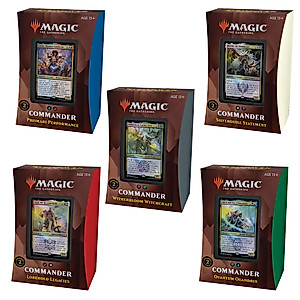 Magic: The Gathering Strixhaven Commander Deck Bundle – Includes 1 Silverquill Statement + 1 Prismari Performance + 1 Witherbloom Witchcraft + 1 Lorehold Legacies + 1 Quantum Quandrix