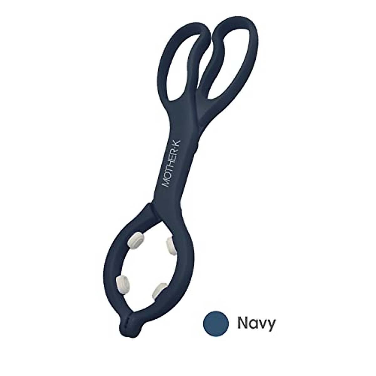 MOTHER-K Baby Bottle Tongs, Non-Slip Grip for Holding Baby Items hygienically Without Touching (Navy)