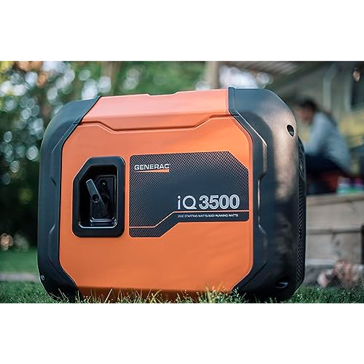 Generac 7127 iQ3500 3,500-Watt Gas-Powered Portable Inverter Generator - Durable, Lightweight Design with Parallel Capability - Speed Selection for Quiet Performance or Maximum Power - CARB Compliant