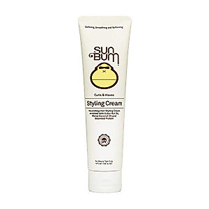 Sun Bum Curls Styling Cream | Vegan and Cruelty Free Moisturizing Hair Treatment for Wavy and Curly Hair | 5 oz