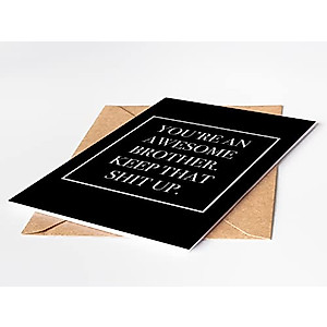 Funny card for brother | Original card for Birthday, Retirement, Wedding, Christmas. | Joke congratulatory card for your brother or your brother in law | Awesome and fun card for him