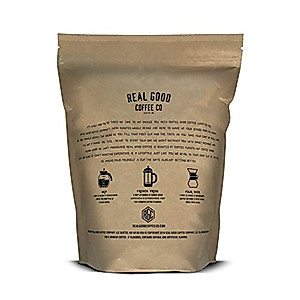 Real Good Coffee Company - Whole Bean Coffee - Donut Shop Medium Roast Coffee Beans - 2 Pound Bag - 100% Whole Arabica Beans - Grind at Home, Brew How You Like