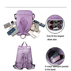 Maytopia Gym Backpack for Women with Shoes Compartment & Wet Pocket,Small Workout Water Resistant bag