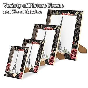 POFATO Skull Red Rose11x14 Picture Frame Wood Photo Frame for Tabletop Display Wall Mount Picture Frame Display 11 x 14 Inch Photo Wall Decor Home Gift Frames