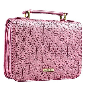 Christian Art Gifts Women's Fashion Bible Cover Grace Dusty Rose, Pink Faux Leather, Medium