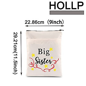 HOLLP Daughter Book Sleeve 2 Sisters Daughters Waterproof Zipper Pouch Mothers Day Gift from Daughter(Big Sister)