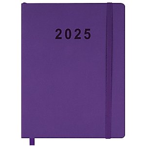 2025 Planner 8.5”x11”, Weekly and Monthly Planner from Jan 2025 to Dec 2025, Vegan Leather Cover, Elastic Closure, Grey