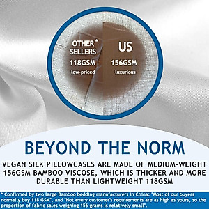 Cooling Pillow Cases King - 100% Viscose Bamboo Pillowcase Set of 2, Zippered, Cool Pillow Cases for Hot Sleepers, Soft