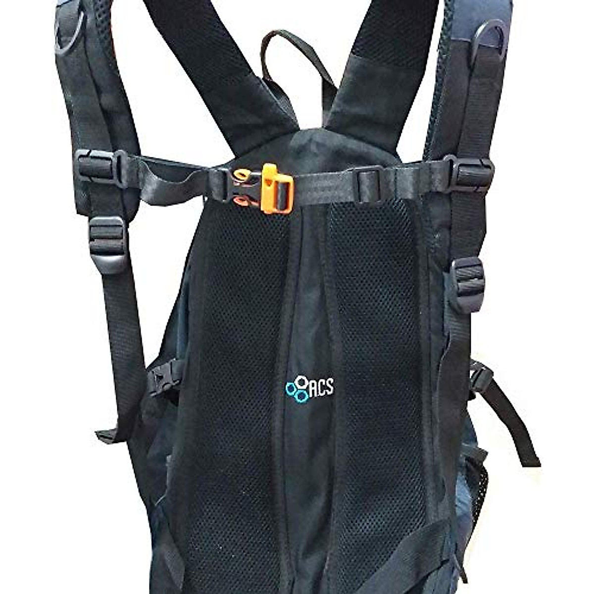 Amlrt 2 Packs Backpack Chest Strap- Nylon -Suitable for Webbing on The Backpack up to 25MM(Grey)