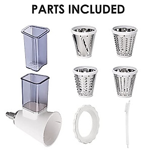 Slicer/Shredder Attachment for Kitchenaid Mixers,Cheese Grater & Vegetable Chopper & Salad Shooter & Grater Accessories (4 Blades)