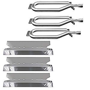 Sunshineey Gas Grill Replacement Parts,Stainless Steel Burners,Heat Plates for Members Mark BQ05046-6, BBQ ProBQ05041-28, BQ51009, Sam's Club, Outdoor Gourmet Repair Kit (3PACK)