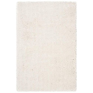 SAFAVIEH Venice Shag Collection Area Rug - 8' x 10', Silver, Handmade Glam, 3-inch Thick Ideal for High Traffic Areas in Living Room, Bedroom (SG256S)