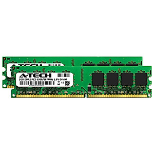 A-Tech 4GB (2x2GB) DDR2 667MHz DIMM PC2-5300 1.8V CL5 240-Pin Non-ECC UDIMM Desktop RAM Memory Upgrade Kit